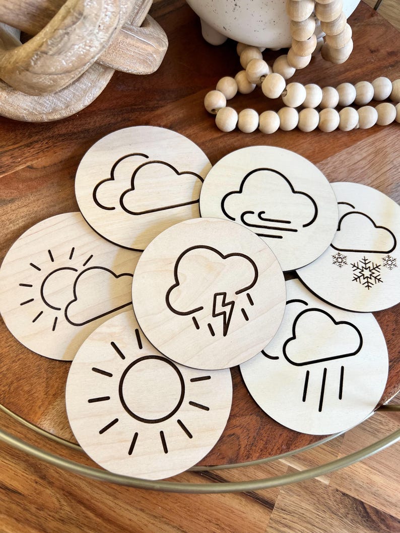Wooden Weather Board | Montessori Style | Daily Morning Board | Kids ...