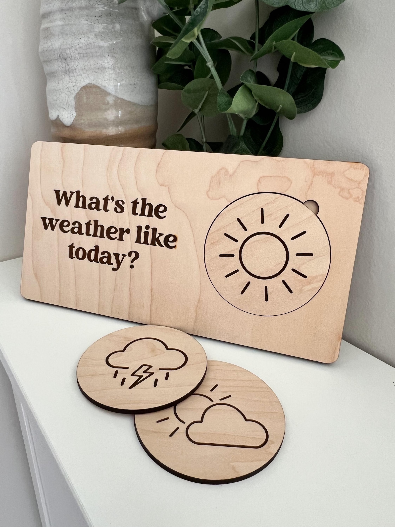 Wooden Weather Board | Montessori Style | Daily Morning Board | Kids ...
