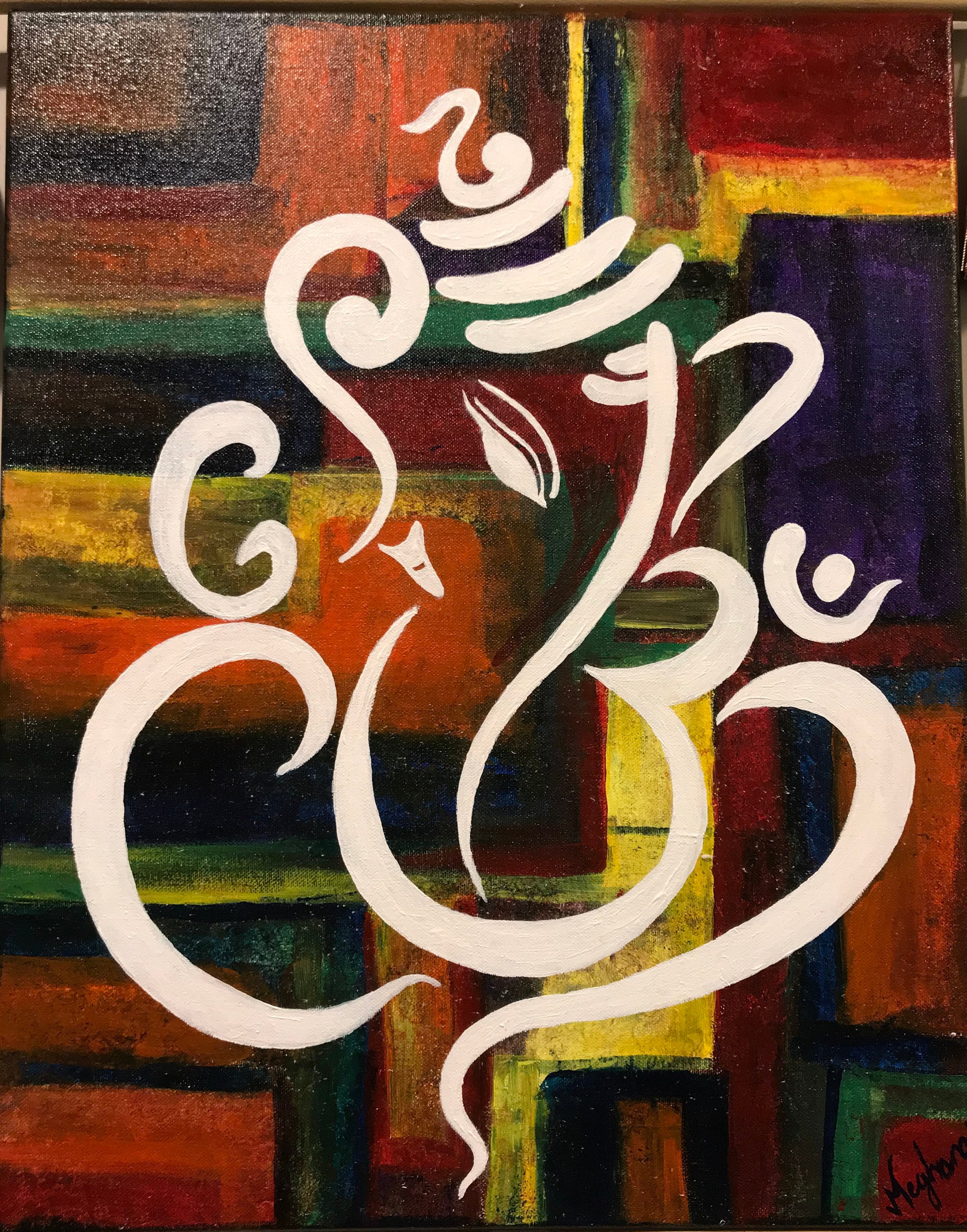 Ganesha Abstract Painting Wall Decor - Etsy
