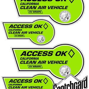 California HOV Stickers 3M Paint Protection Film - Etsy