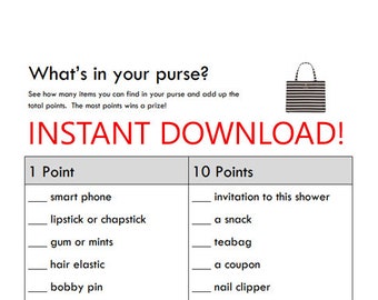 Purse scavenger hunt | Etsy