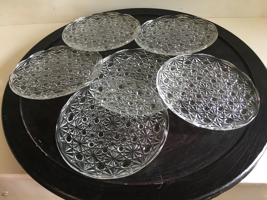 Luminarc, French Vintage, "made in France", Cut Glass Bottle Coasters ...