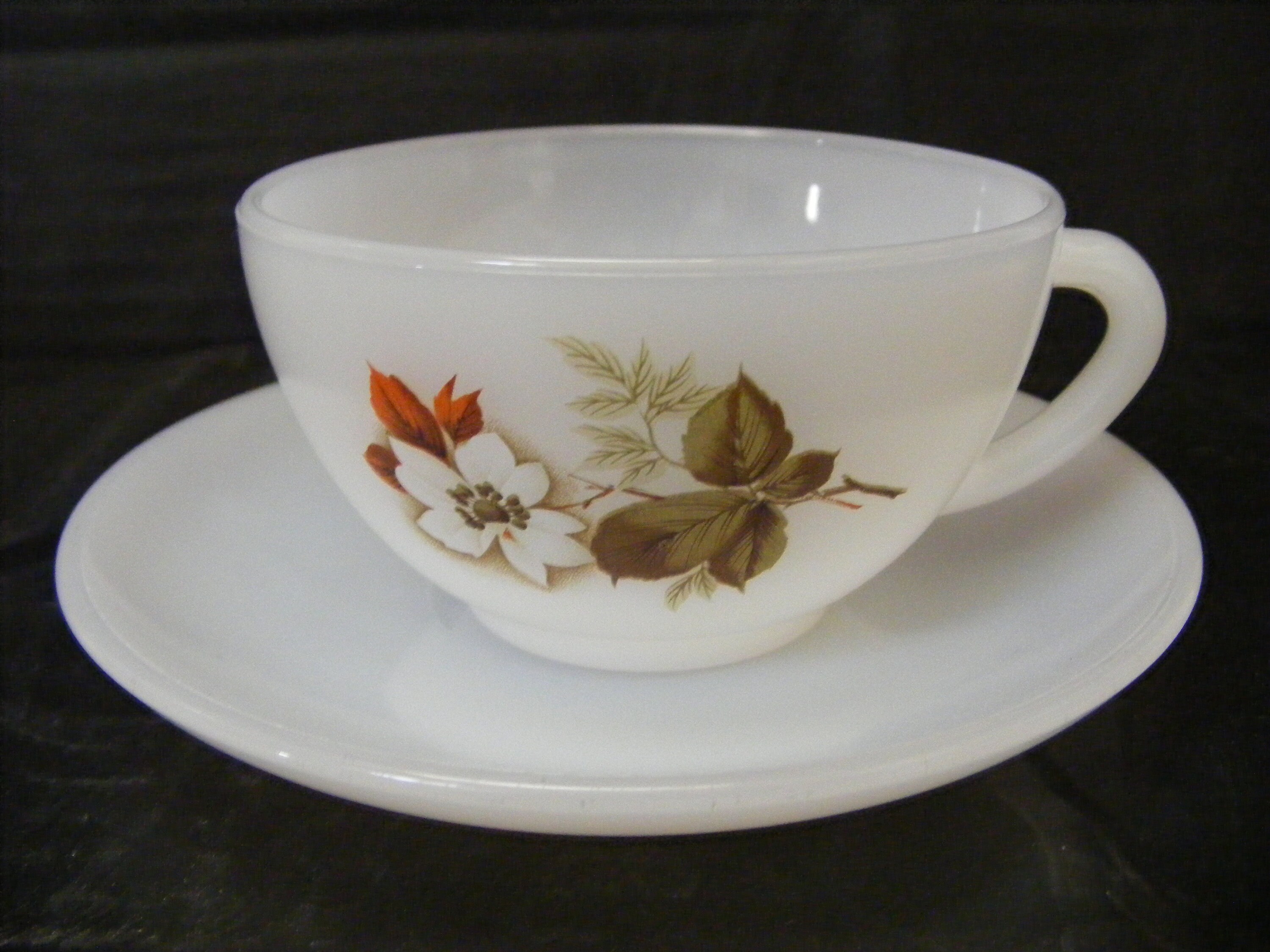 Arcopal Cups and Saucers Wild Rose Design Set of Four - Etsy