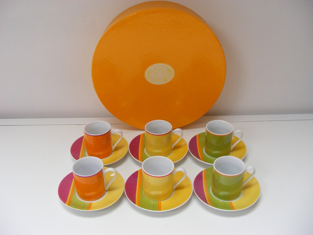 Espresso Coffee Cups and Saucers Creation Alpac Made in - Etsy