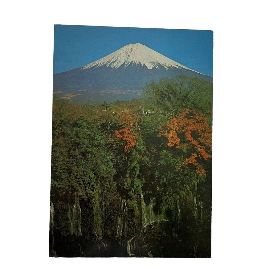 Vintage Mount Fuji Volcano Japan Topographical Continental Postcard - Etsy