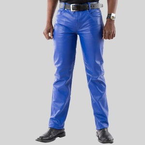 Handcrafted Handmade Men's Leather Pants for Winter, Rider Motorcycle ...