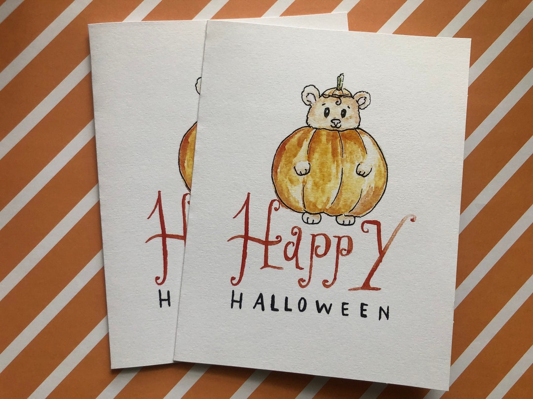 Little Pumpkin Halloween Card - Etsy
