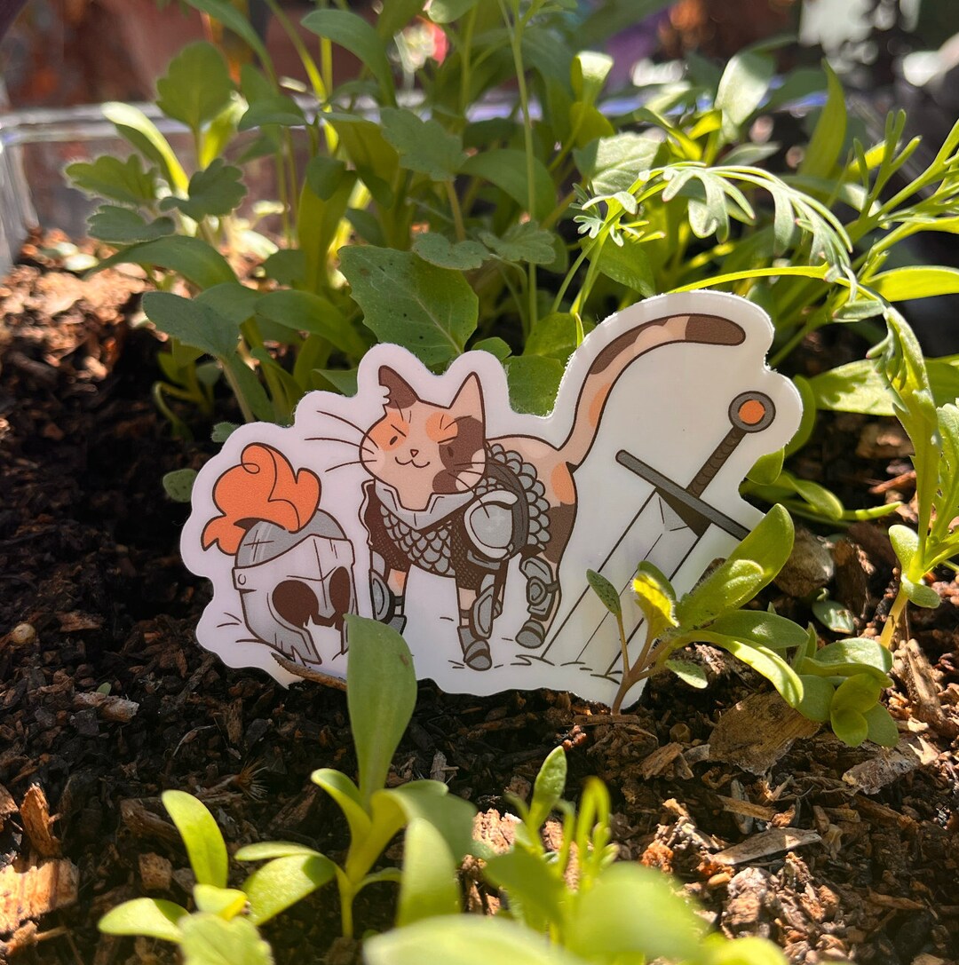 Knight Cat Sticker - Etsy