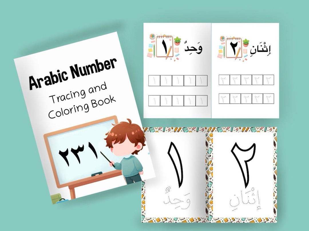 Digital Download - Arabic Number Tracing and Coloring Book - Printable ...