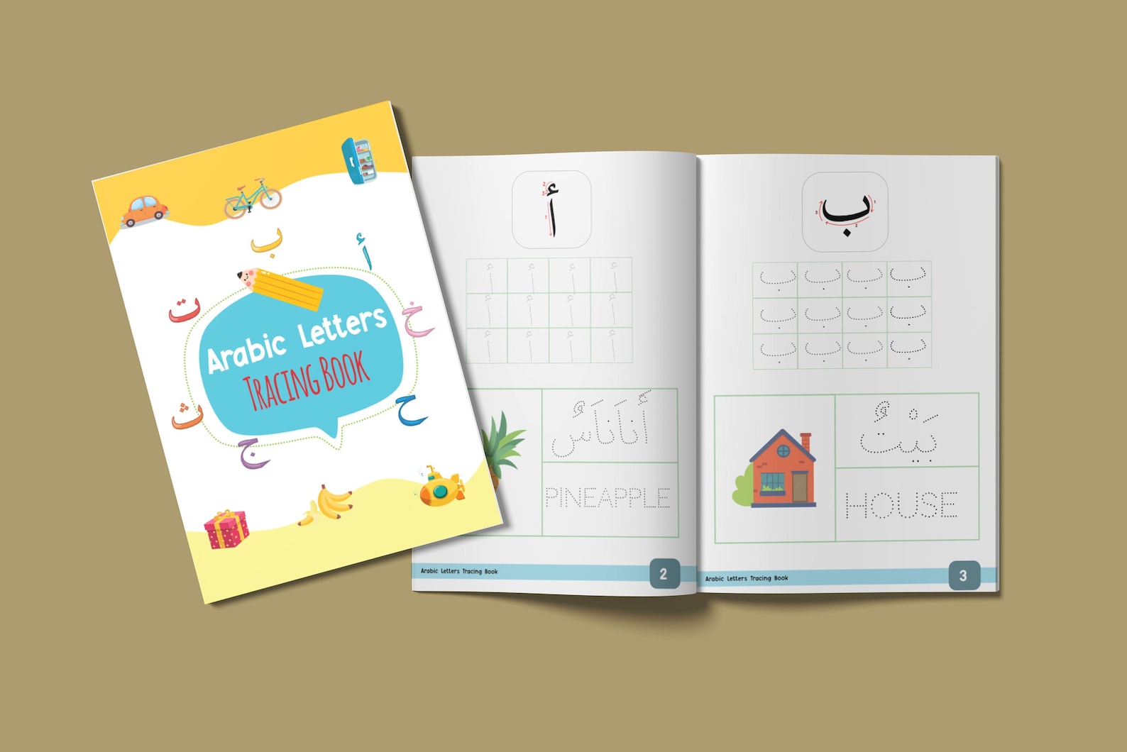 Digital Download - Arabic Arabic Letters Tracing Book - Nursery ...