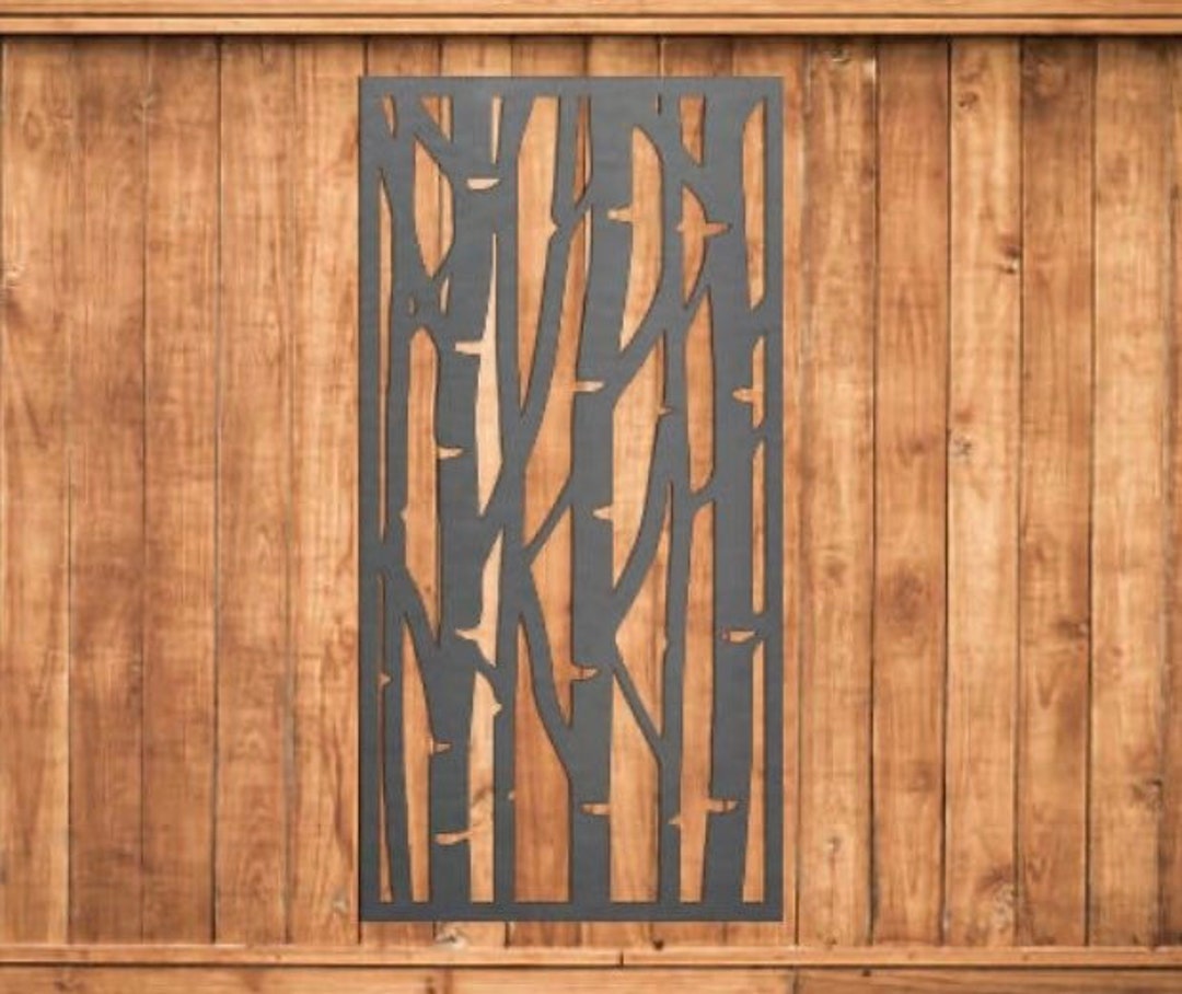 Birch Tree Metal Trellis/privacy Screen - Etsy