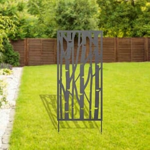 Birch Tree Metal Trellis/privacy Screen - Etsy