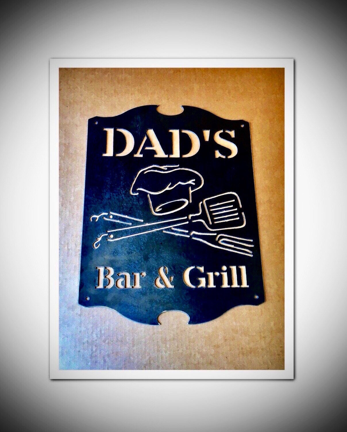 Dad's Bar & Grill Sign - Metal Wall Art - Etsy