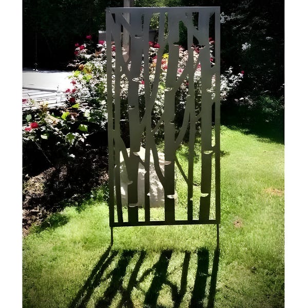 Birch Privacy Screen - Etsy