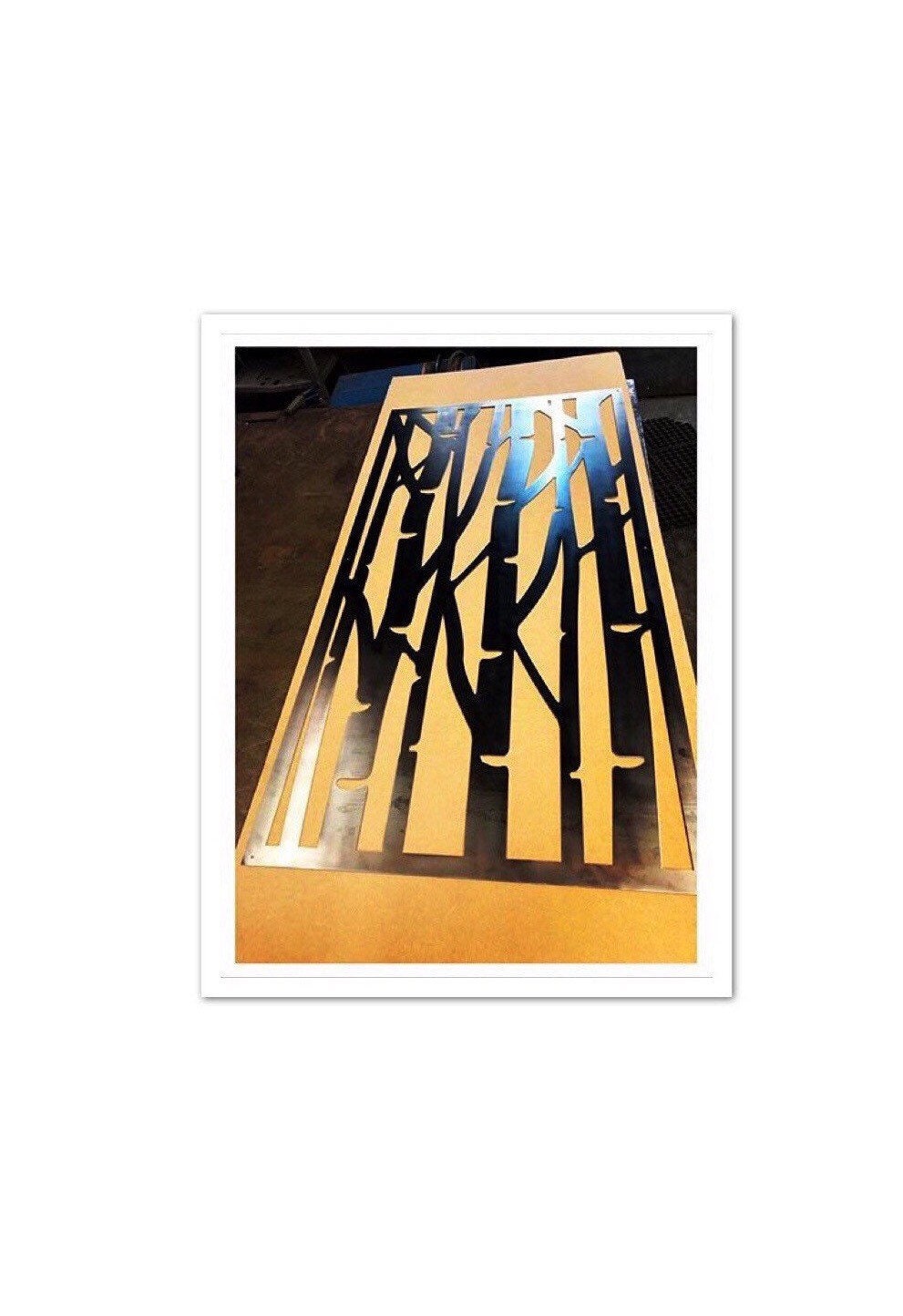 Birch Tree Metal Trellis/privacy Screen - Etsy