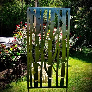 Birch Tree Metal Trellis/privacy Screen - Etsy