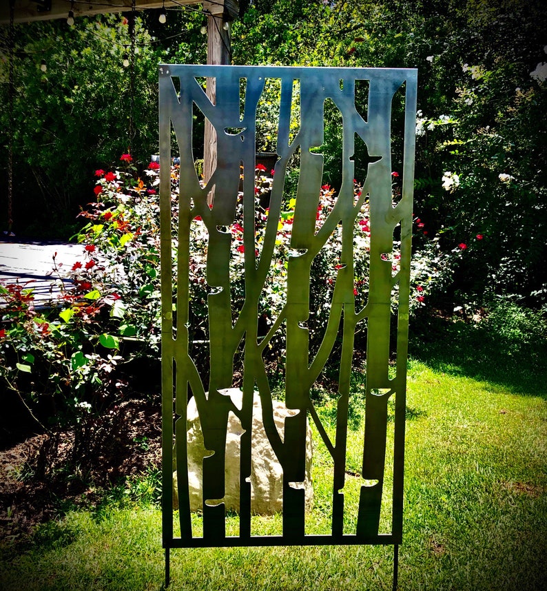 Birch Tree Metal Trellis/Privacy Screen - Etsy.de