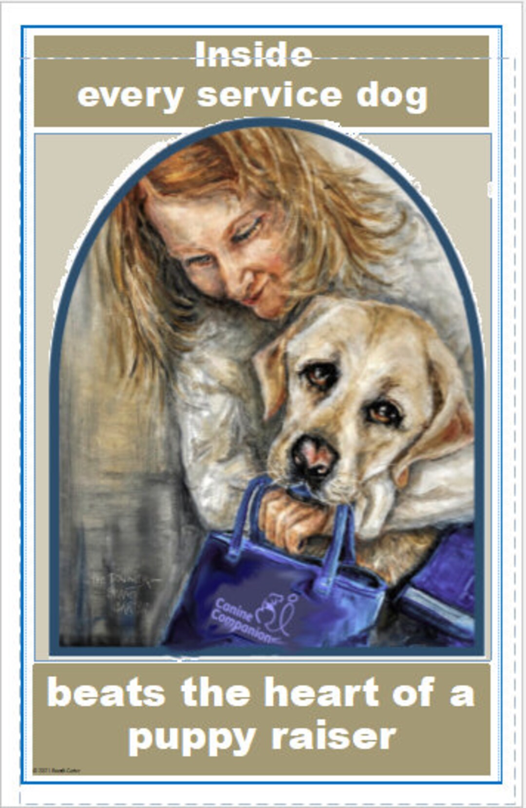 Inside Every Service Dog Yellow Lab - Etsy