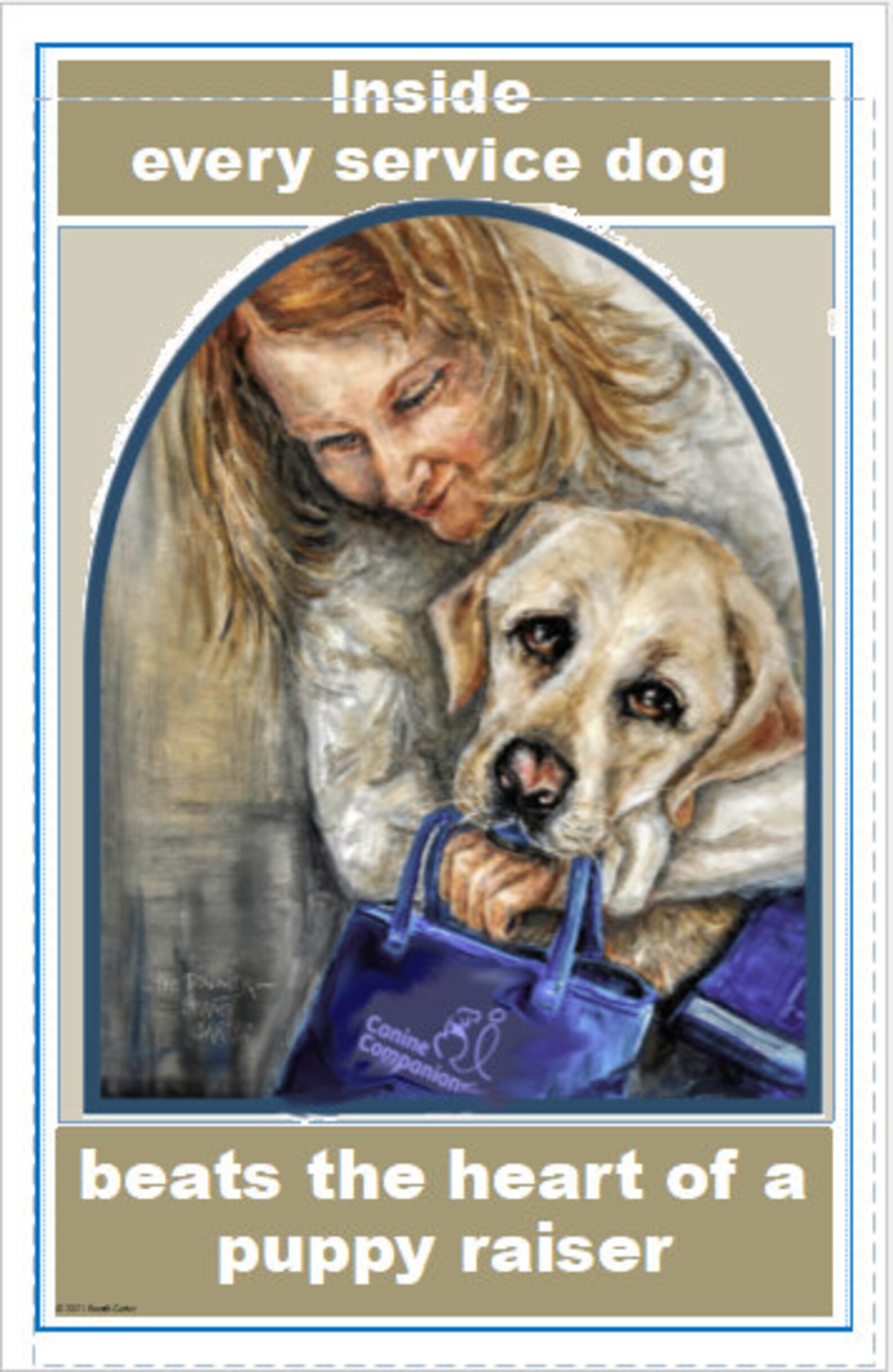 Inside Every Service Dog Yellow Lab - Etsy