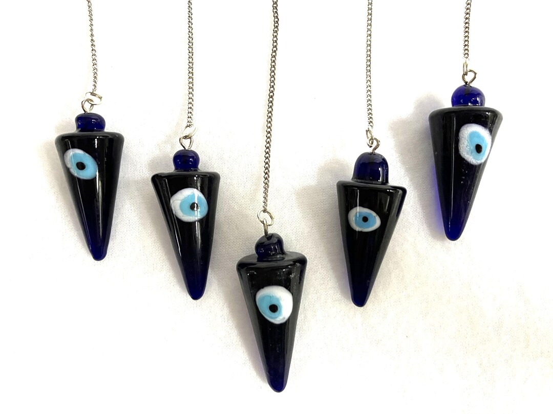 Evil Eye Cobalt Blue Glass Pendulum - Etsy