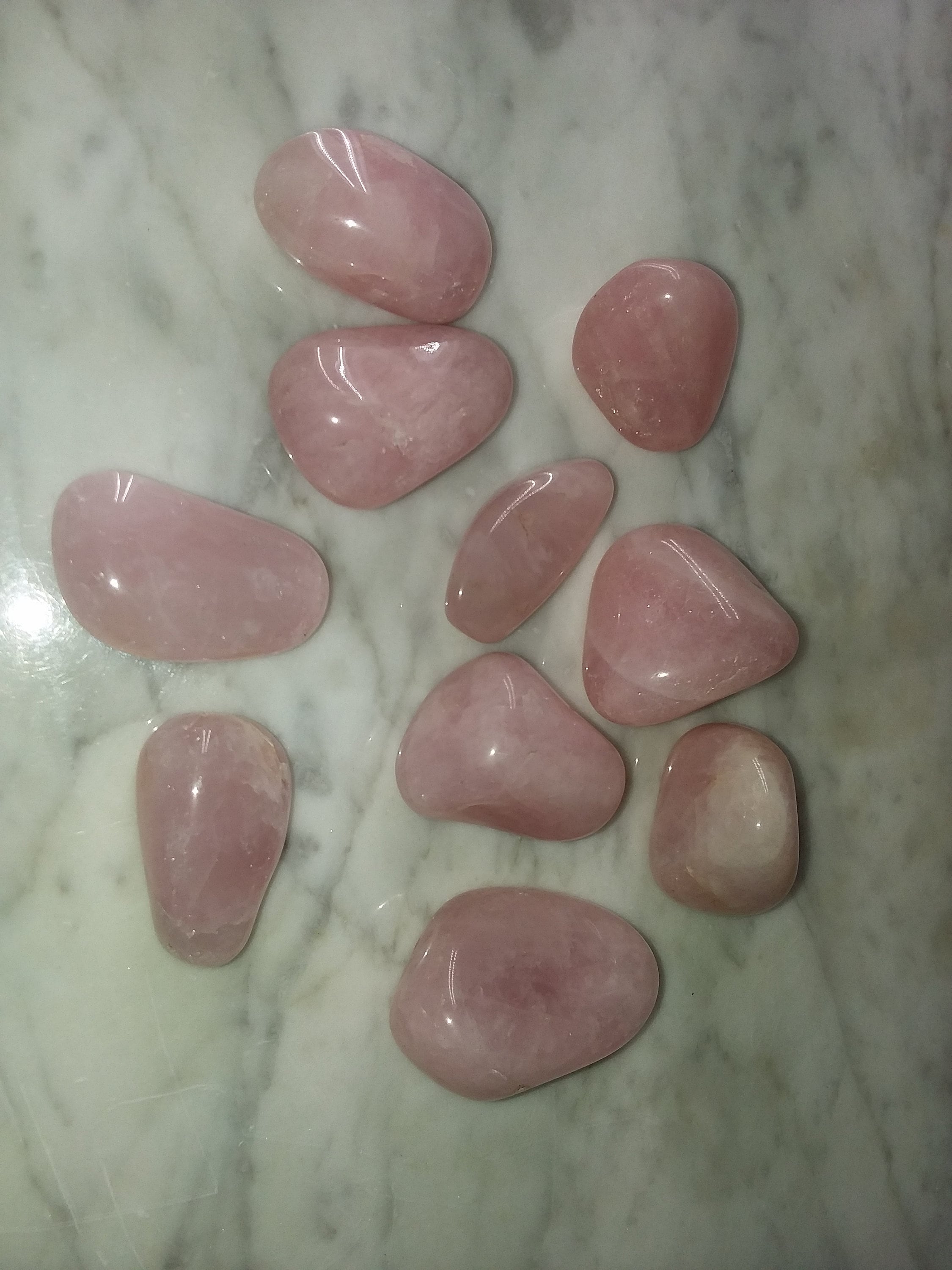 Rose Quartz Tumbled Stones (#15) Beautiful Large Pieces