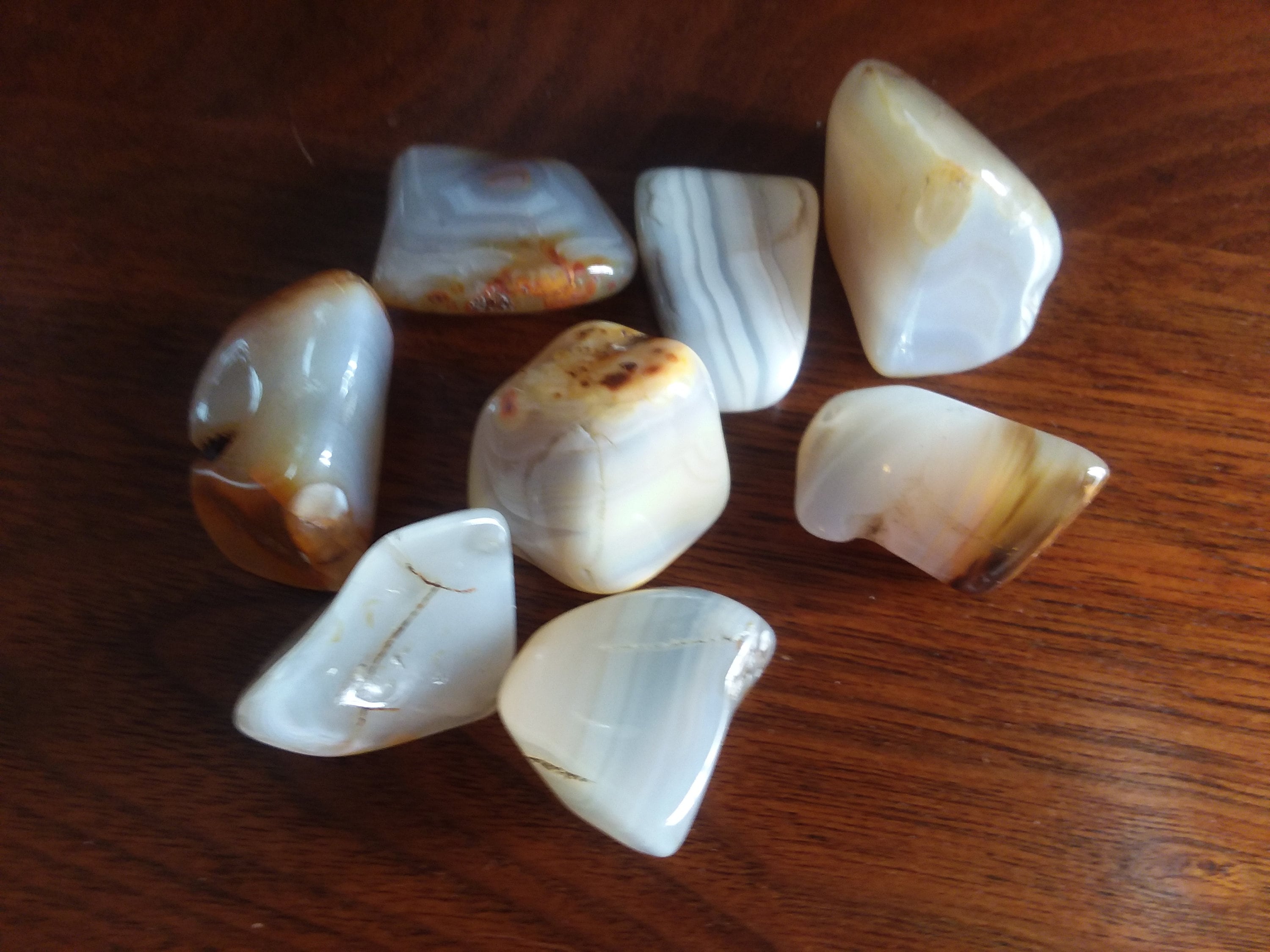 Grey Banded Agate Tumbled Stone (#106)