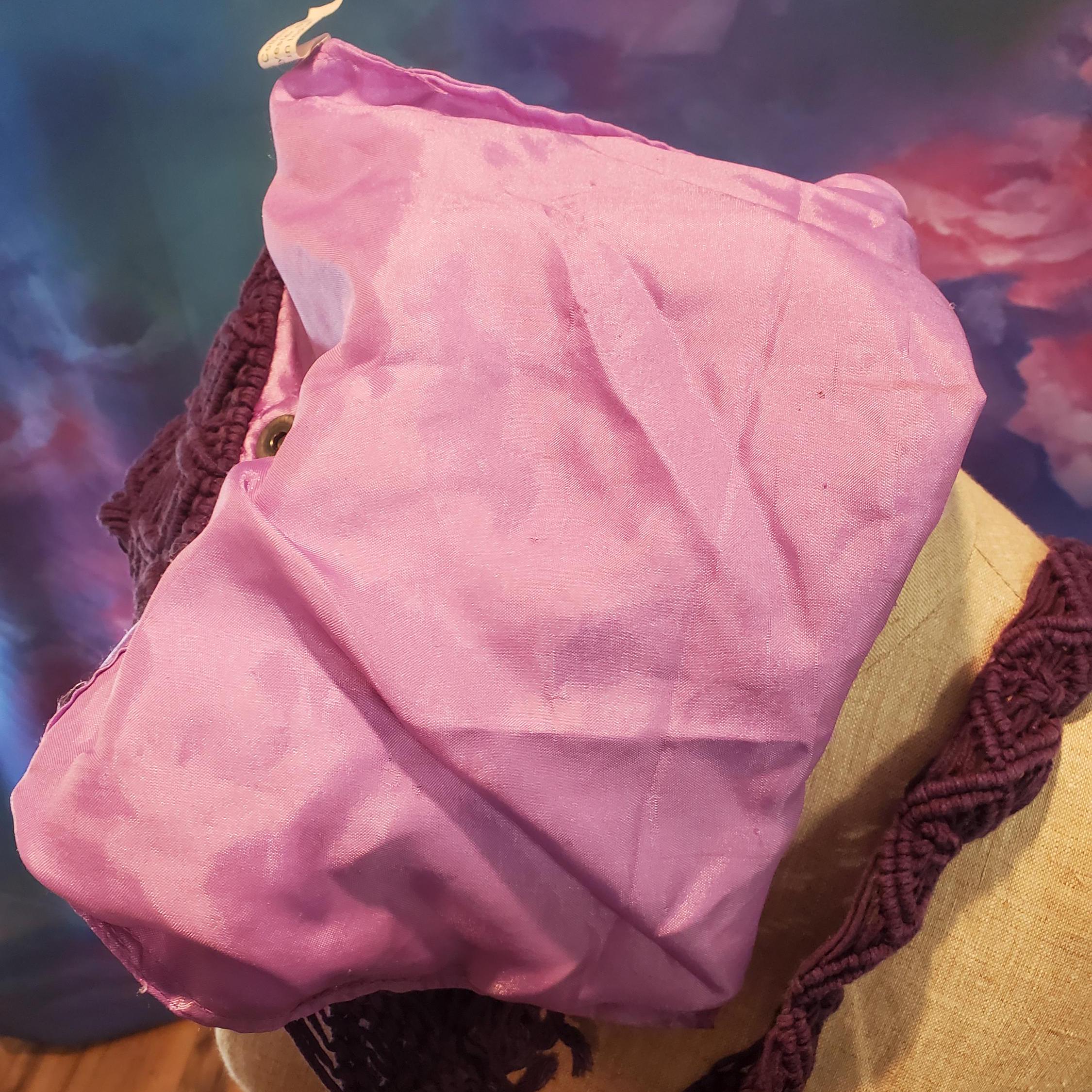 Purple Macrame Earthbound Purse With Fringe - Etsy