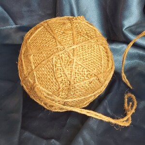 Set of Two Burlap Ball Ornaments - Etsy