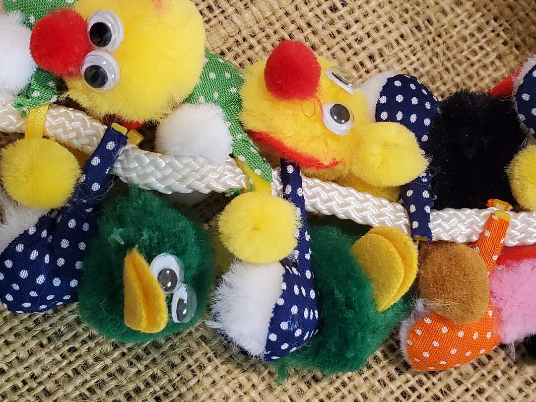 12 Vintage Fuzzy Clothespin Creature Toys on a String - Etsy