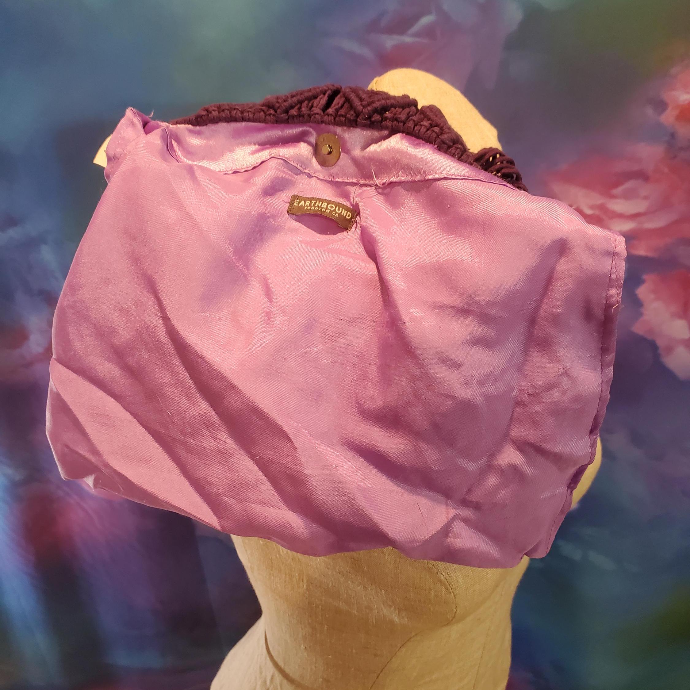 Purple Macrame Earthbound Purse With Fringe - Etsy