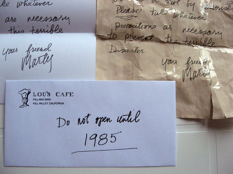 Marty's Letter to Doc, Complete Set. Back to the Future 1 Prop Replica ...