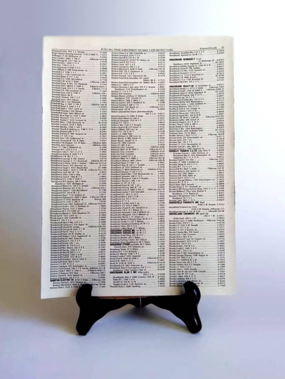 Back to the Future Phone Book Page Prop Replica Lou's Cafe - Etsy