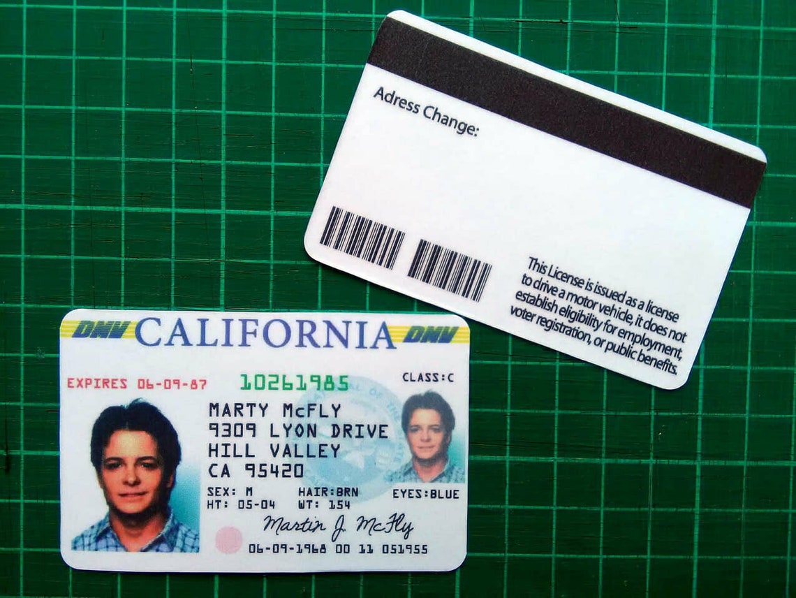 Marty Mcfly's Driver's License - Back to the Future Replica Prop. - Etsy
