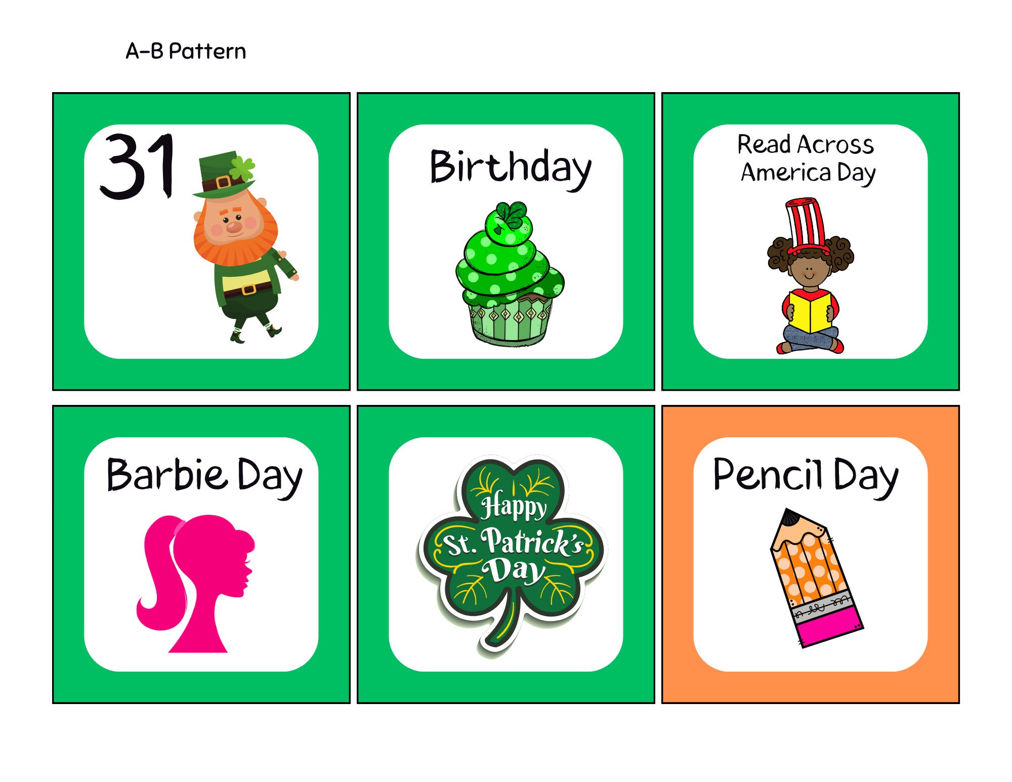 March Calendar Numbers & Organizers - Etsy