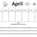 April Calendar Numbers & Organizers - Etsy