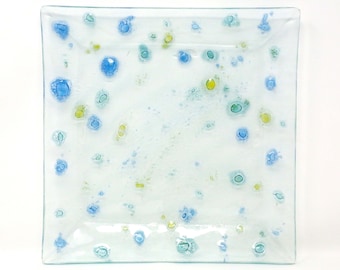 Square Glass Plate | Etsy