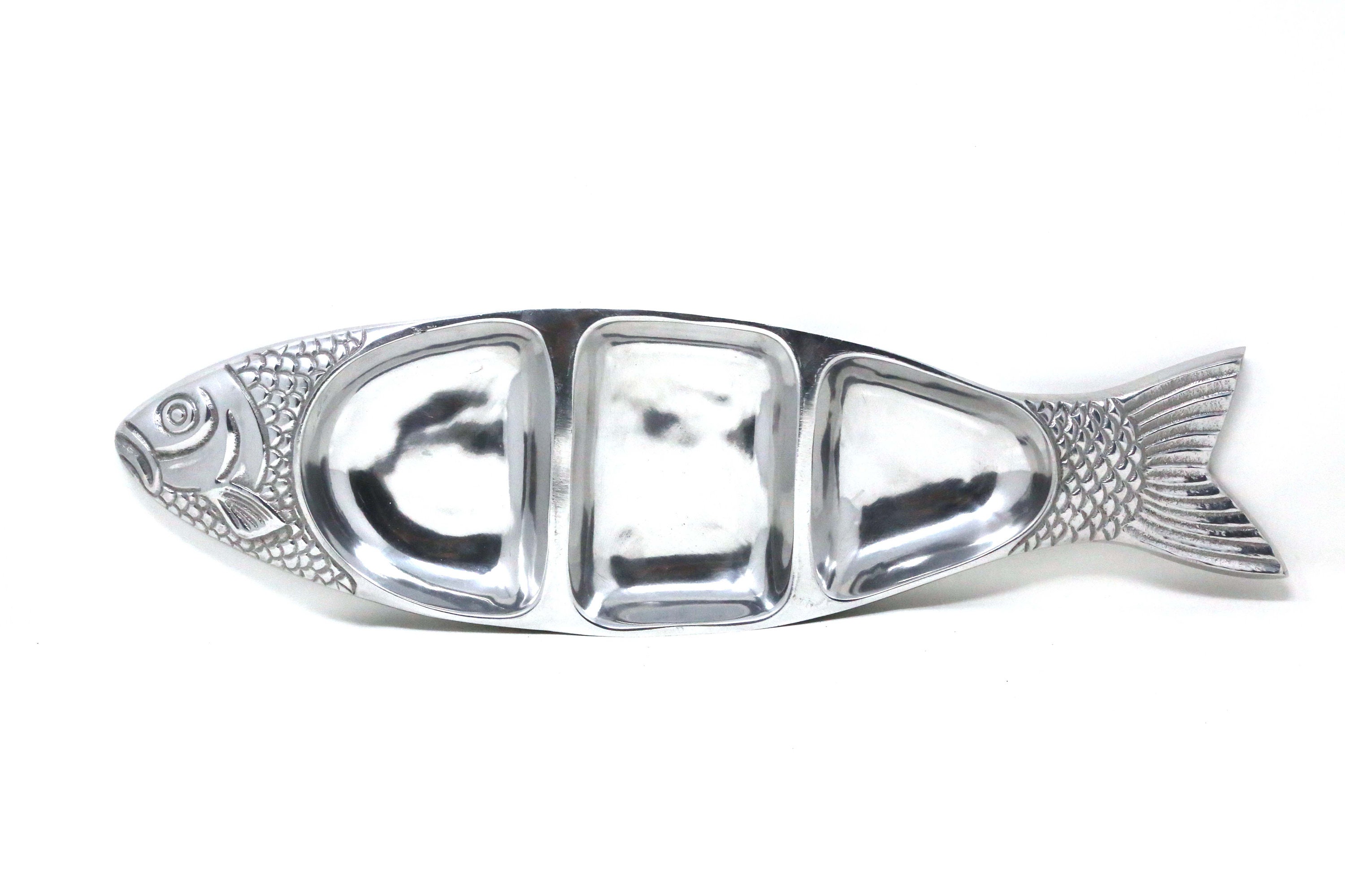 Vintage Large Silver Metal Fish Platter by IHI India - Etsy