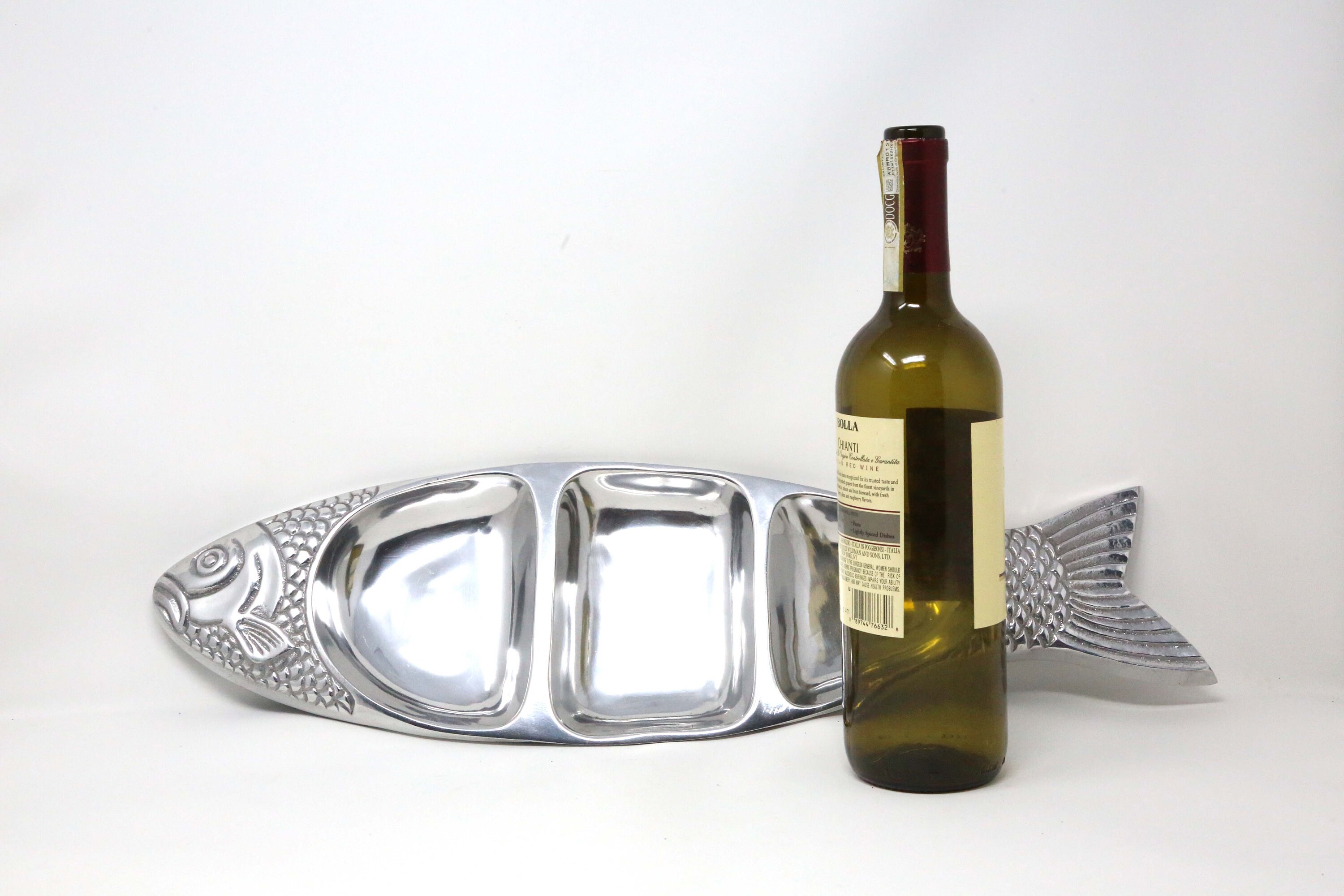 Vintage Large Silver Metal Fish Platter by IHI India - Etsy