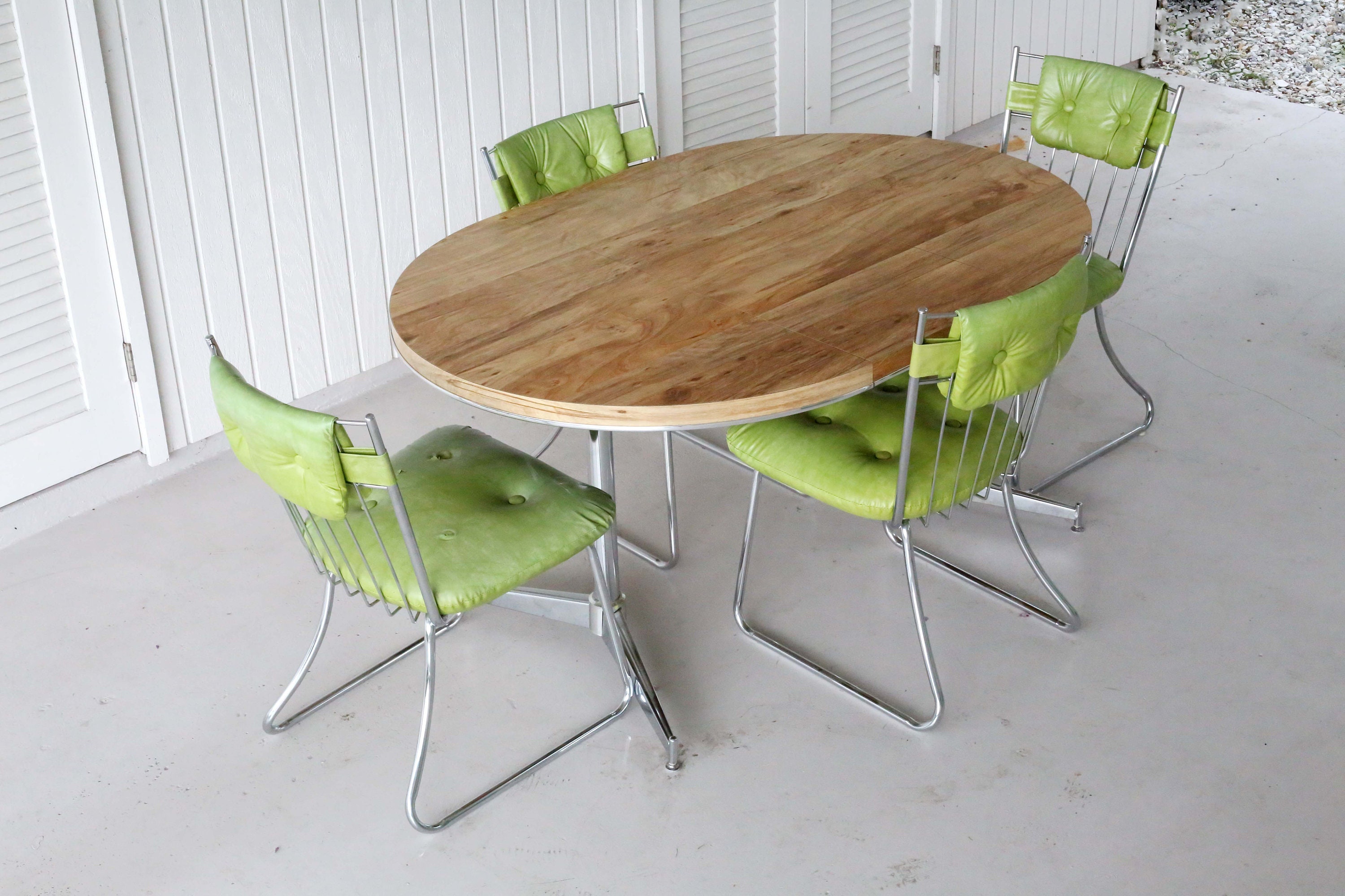 1970's Daystrom Chrome Expandable Dining Table and Chairs | Etsy