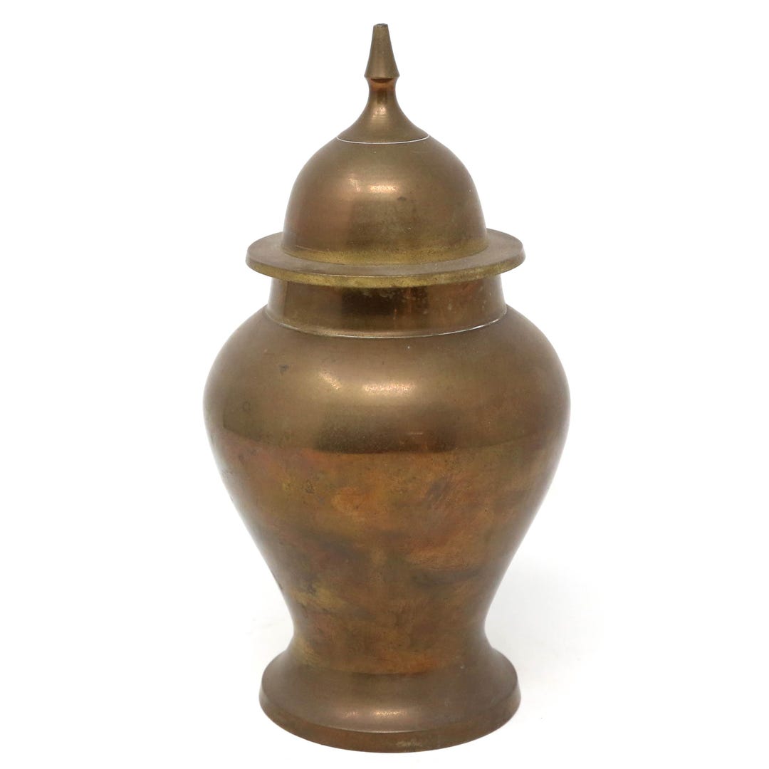 Vintage Brass Ginger Jar - Etsy