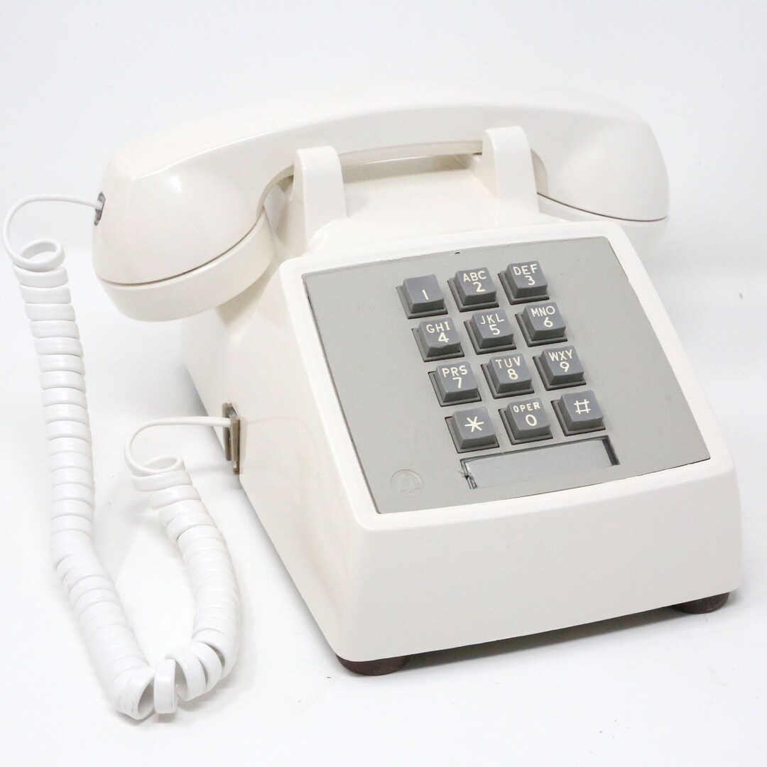 Vintage White Touch-tone Desktop Modular Telephone - Etsy