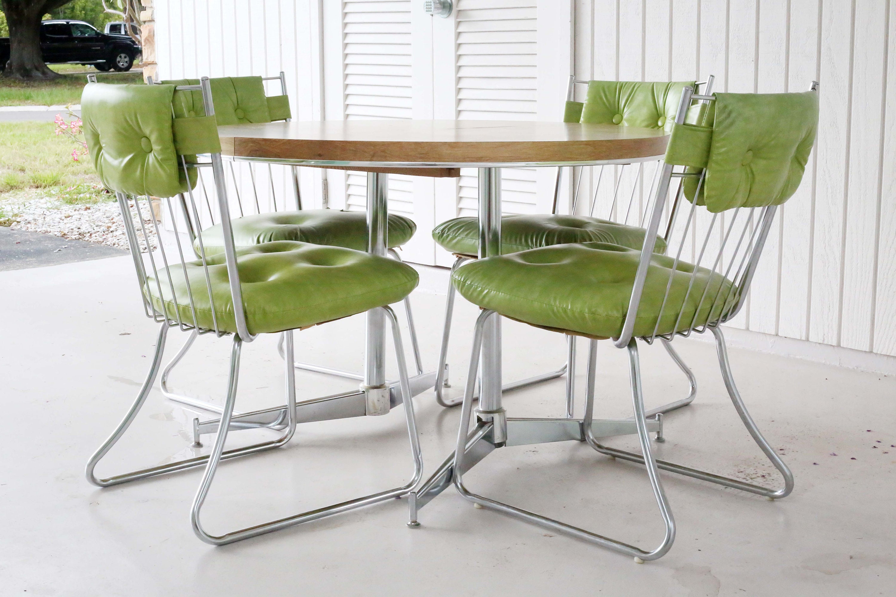 1970's Daystrom Chrome Expandable Dining Table and Chairs | Etsy