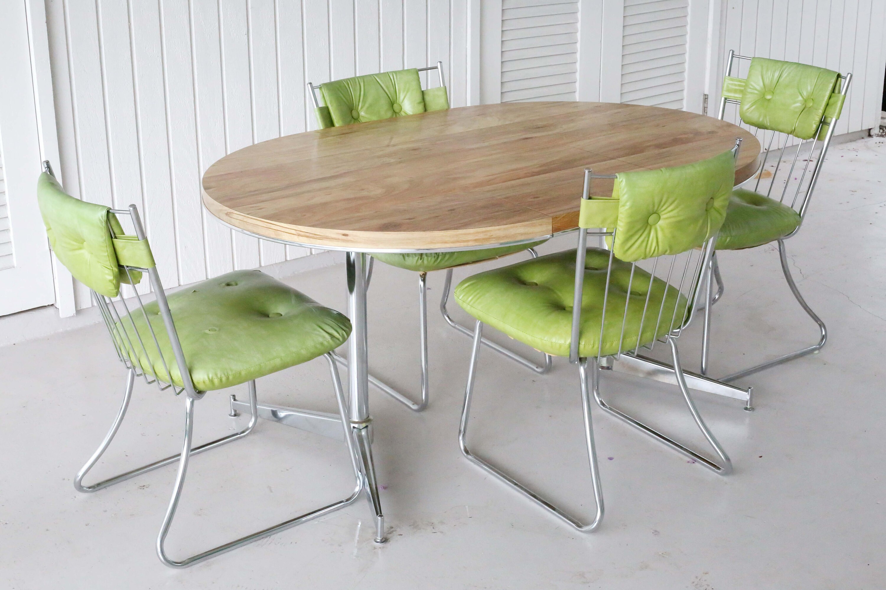 1970's Daystrom Chrome Expandable Dining Table and Chairs | Etsy