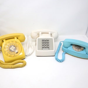 Vintage Yellow Rotary Desktop Modular Telephone - Etsy
