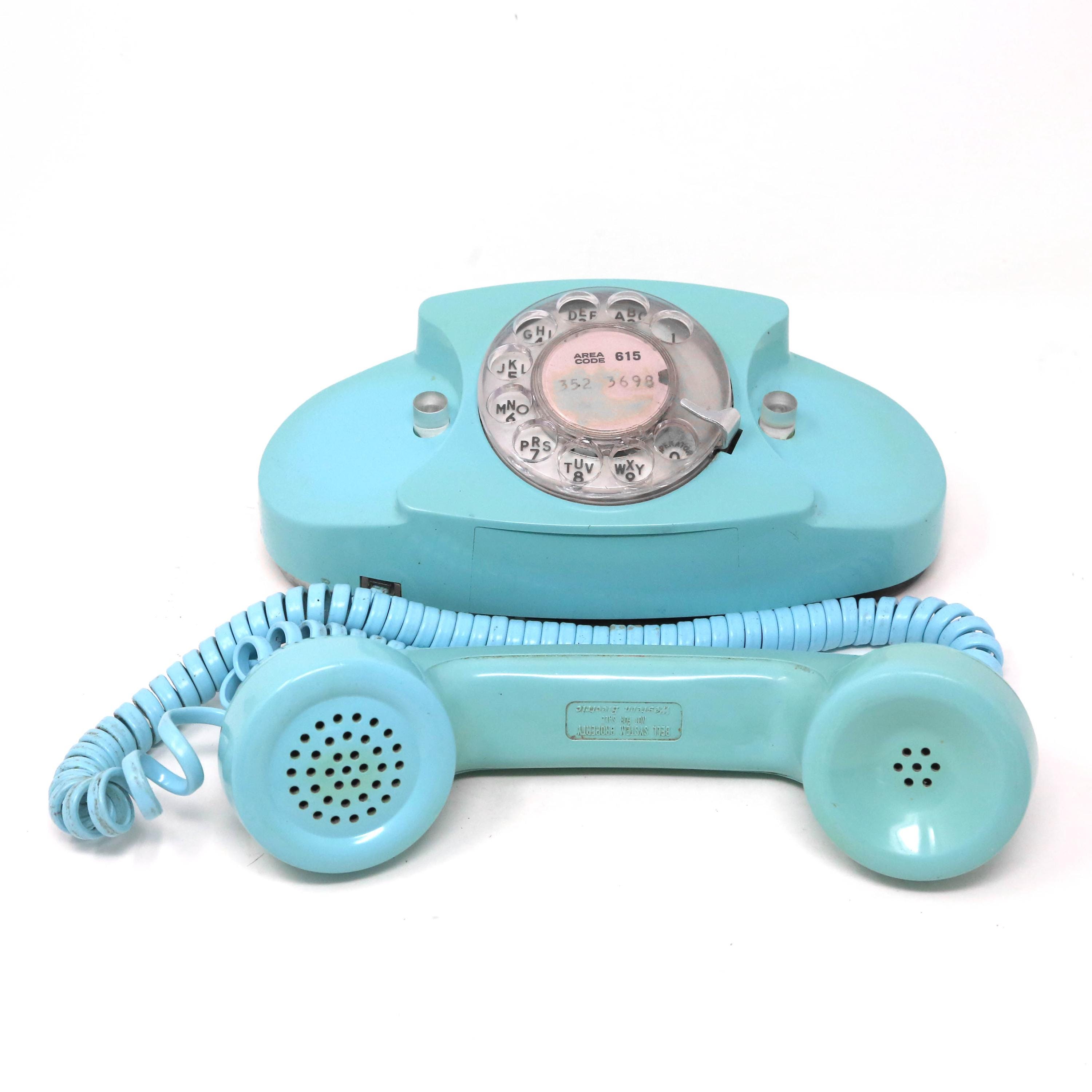 Vintage Turquoise Rotary Princess Telephone - Etsy