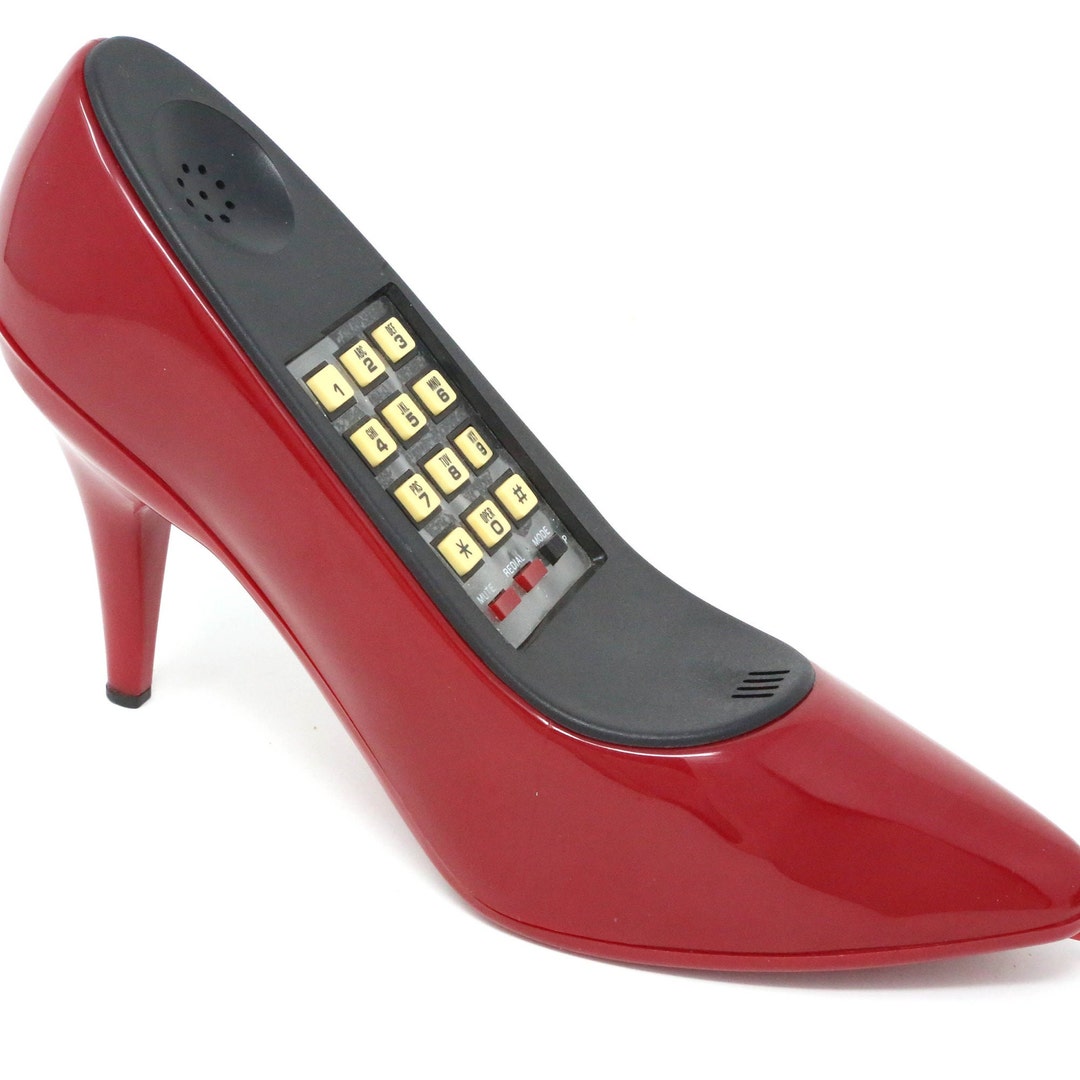 1980's Red High Heel Shoe Telephone - Etsy