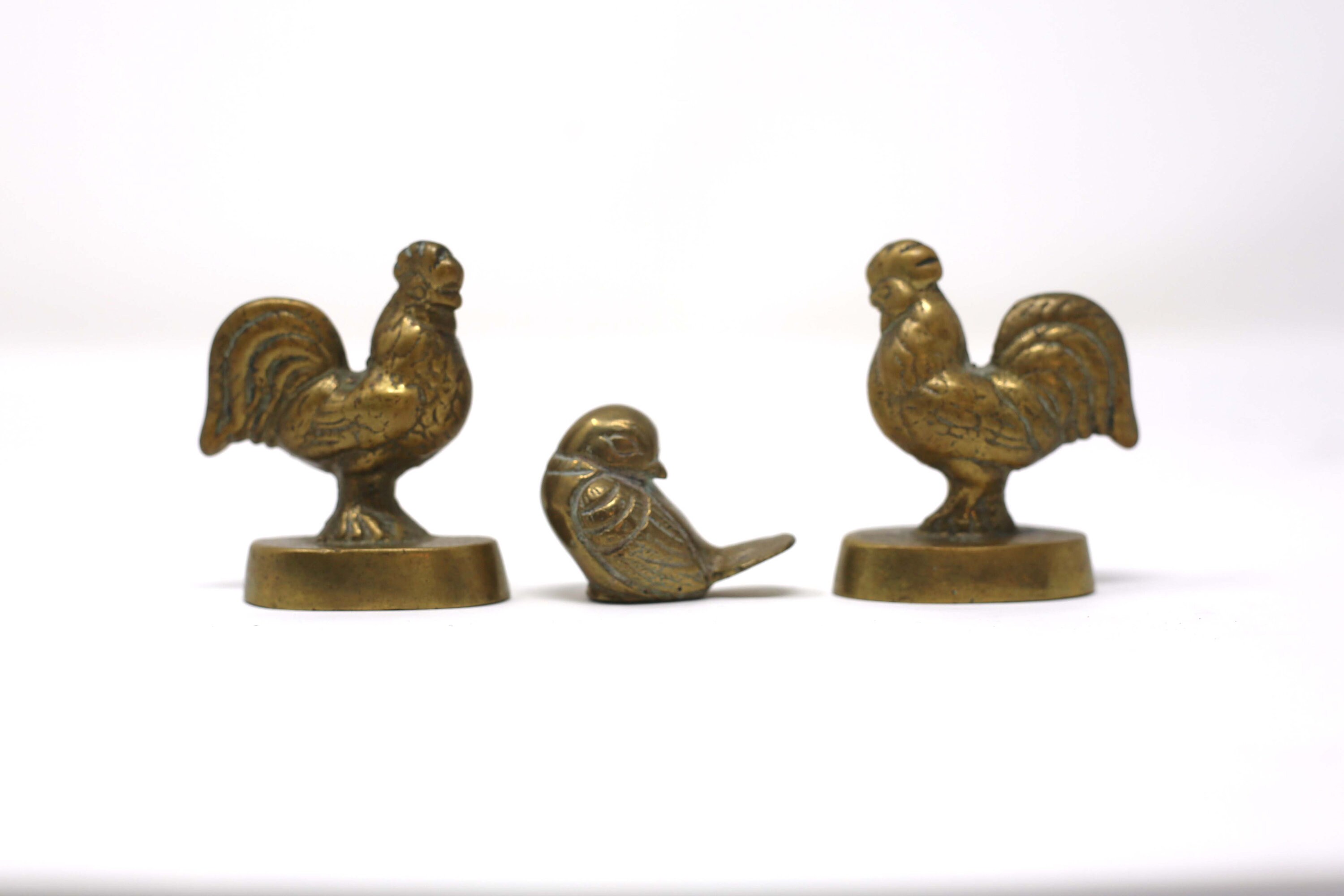 Vintage Brass Chickens and Bird Figures - Etsy