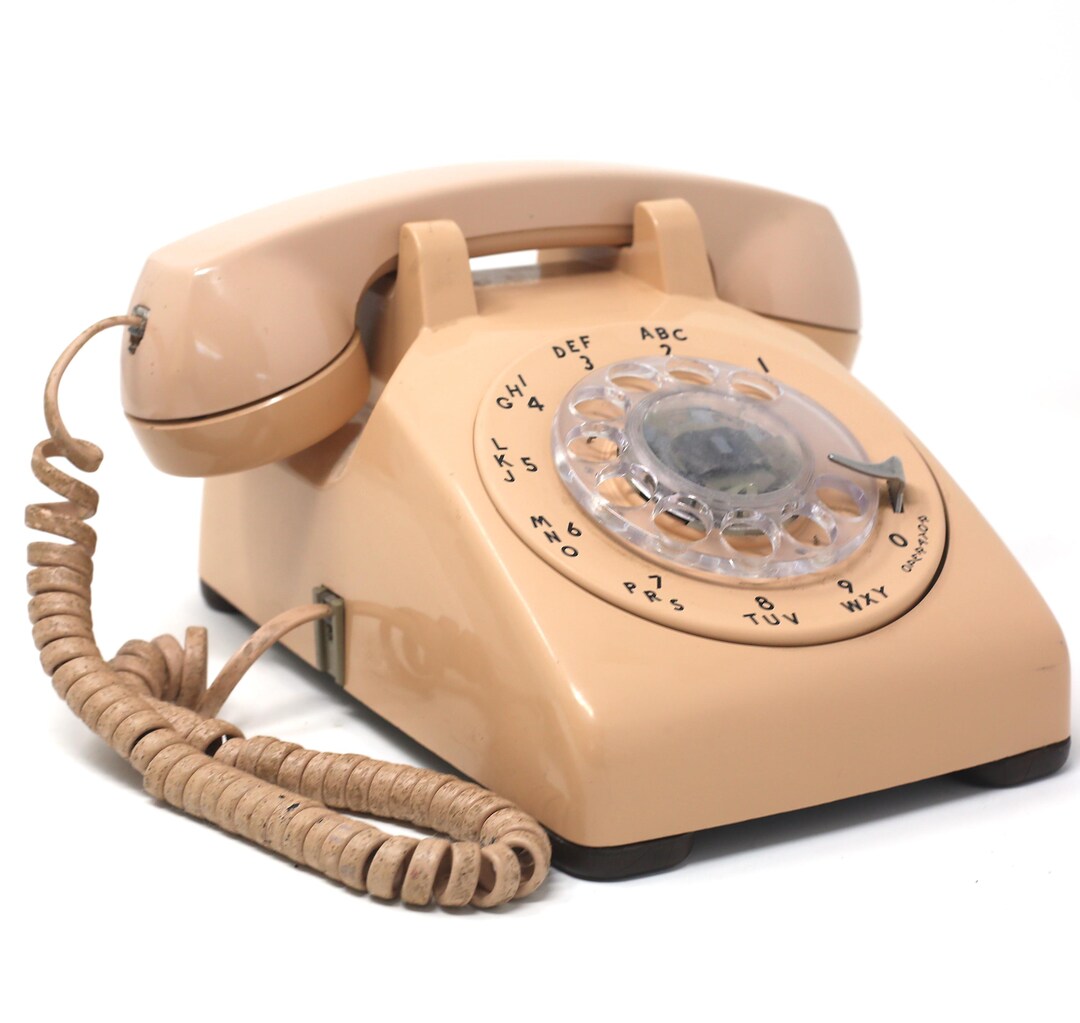 Vintage Light Pink Rotary Desk Telephone - Etsy
