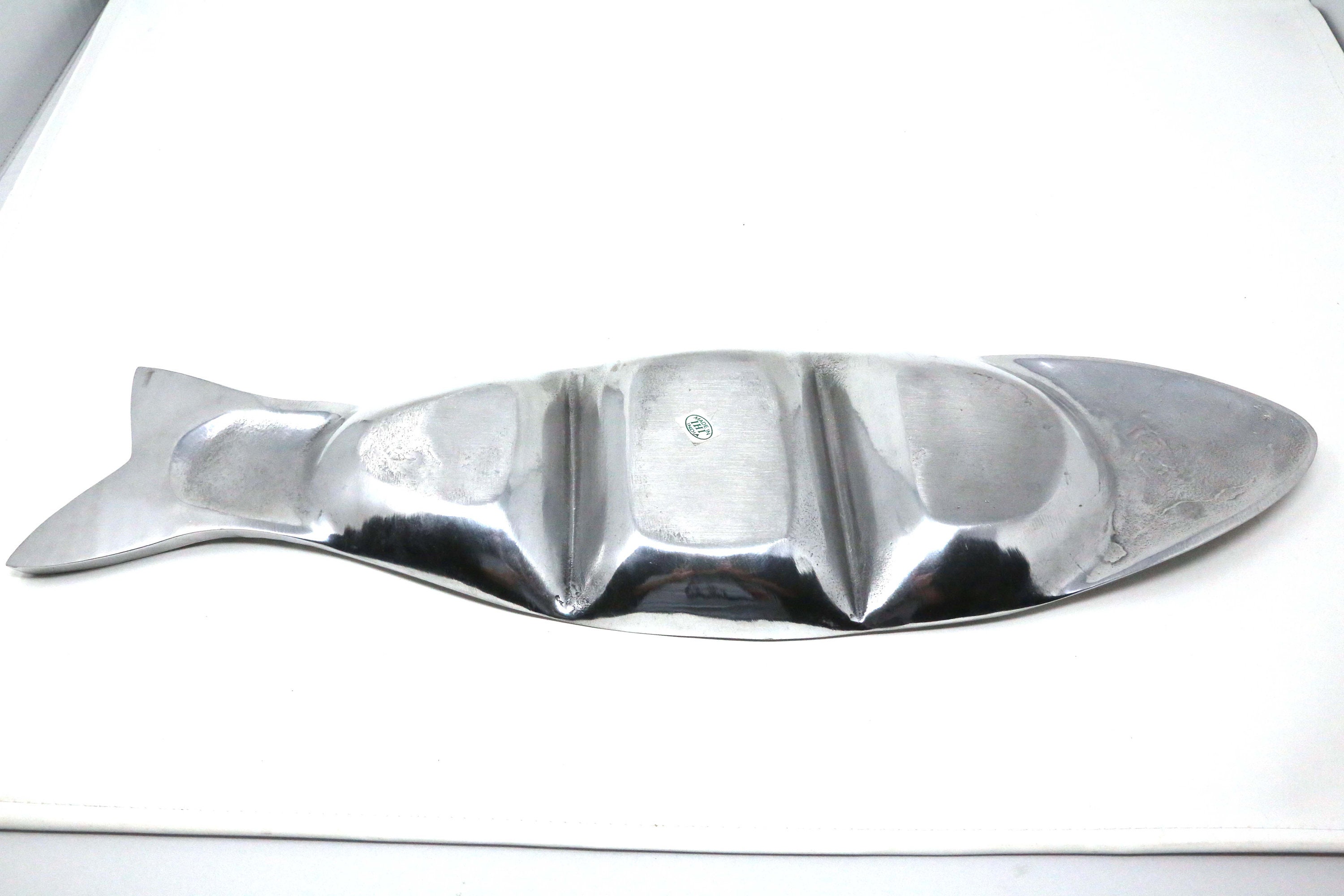 Vintage Large Silver Metal Fish Platter by IHI India - Etsy