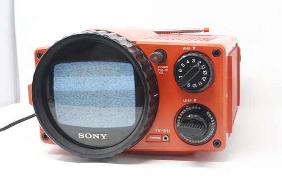 1970's Orange Sony TV-511 Portable Television or Monitor | Etsy